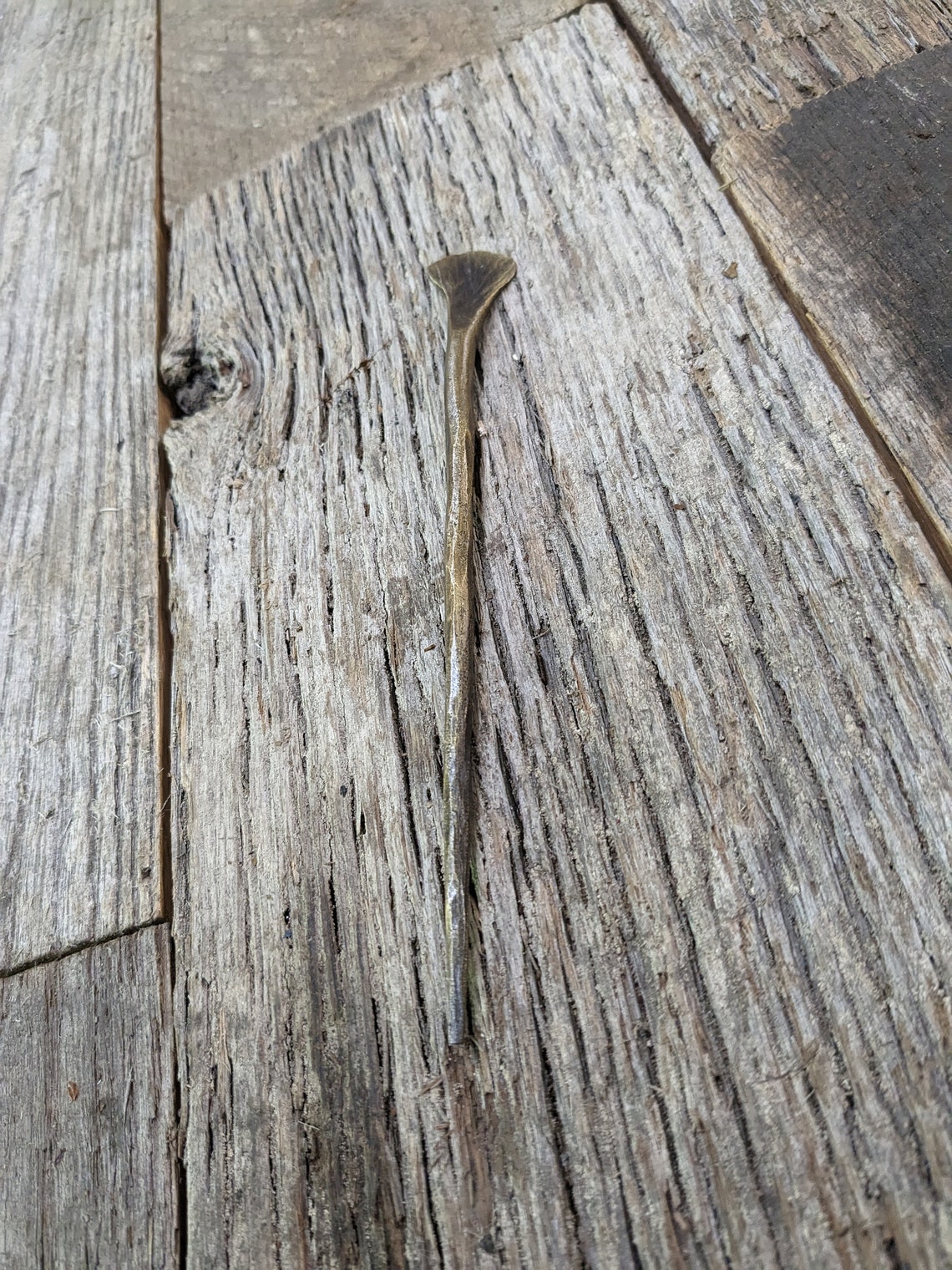 Forged Fishtail Hair Stick, Hair Pin Brass Finish - Etsy