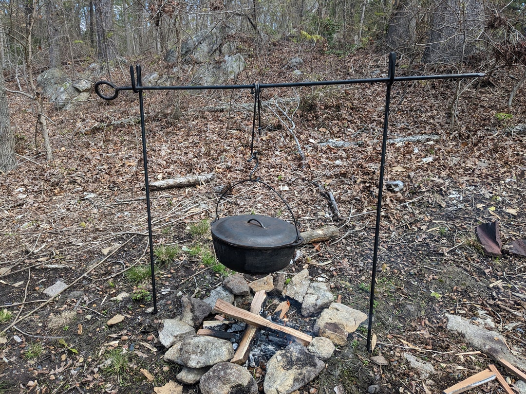 Basic Campfire Cooking Pot Rack/tripod, Wrought Iron - Etsy