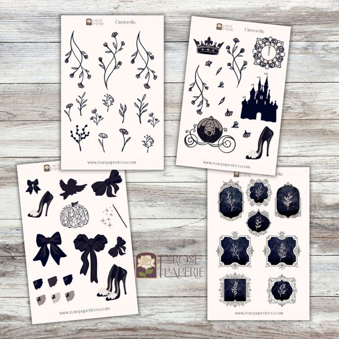 Cinderella Sticker Set - Etsy