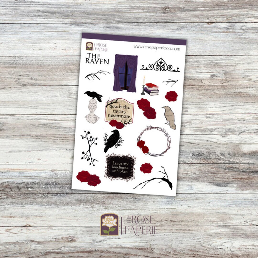 The Raven Sticker Sheet - Etsy