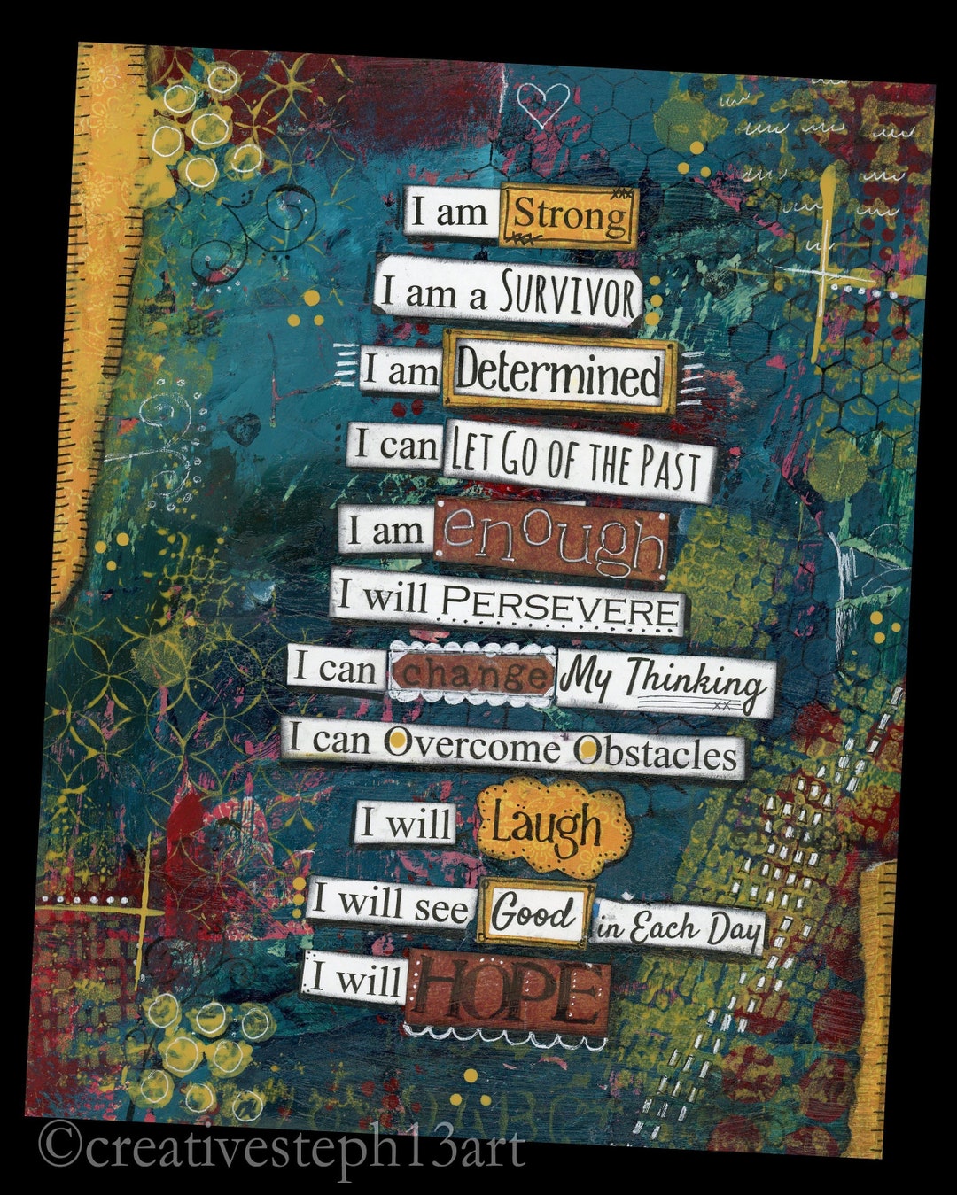 Strong Survivor Healing Art: Empowerment, Perseverance, Determination ...