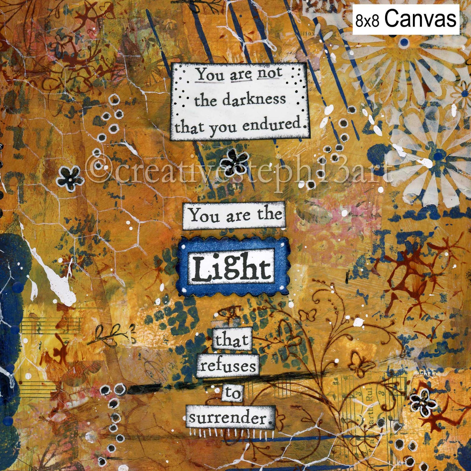 You Are the Light That Refuses to Surrender Empowerment Art Collage ...