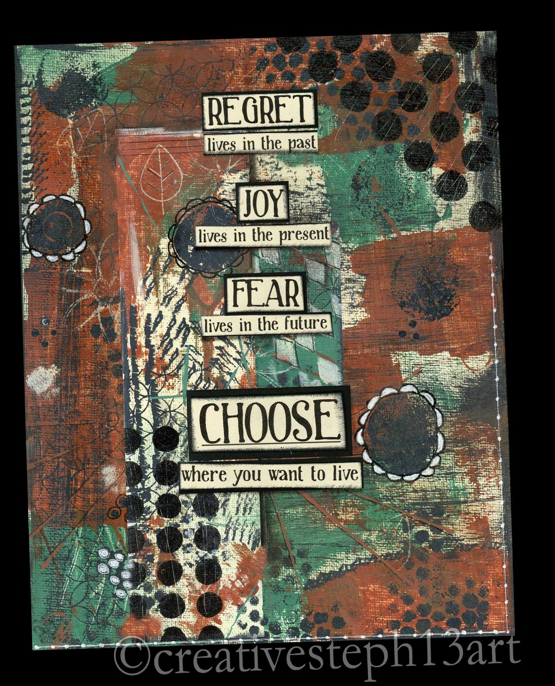 Regret, Joy or Fear — Choose Where You Want to Live Mixed Media Art - Etsy