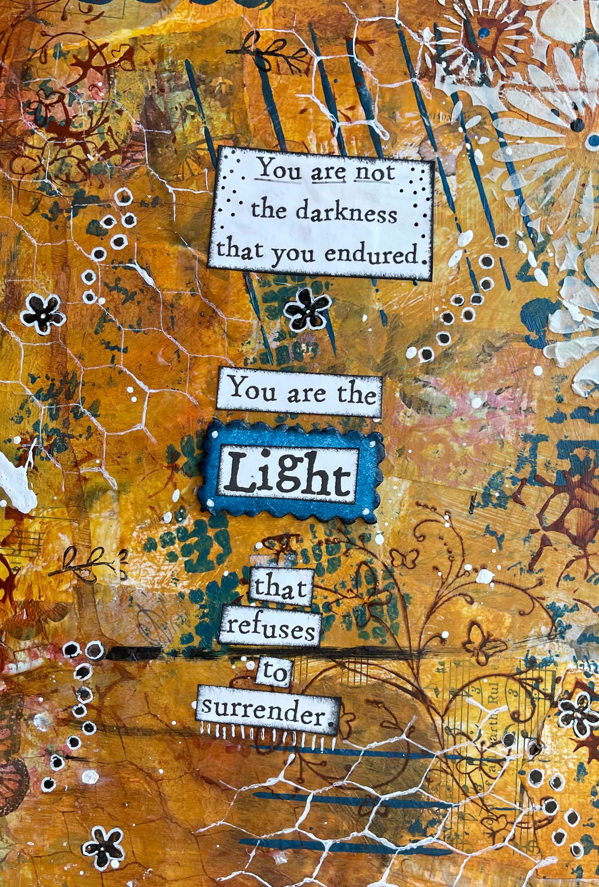 You Are the Light That Refuses to Surrender Empowerment Art Collage ...