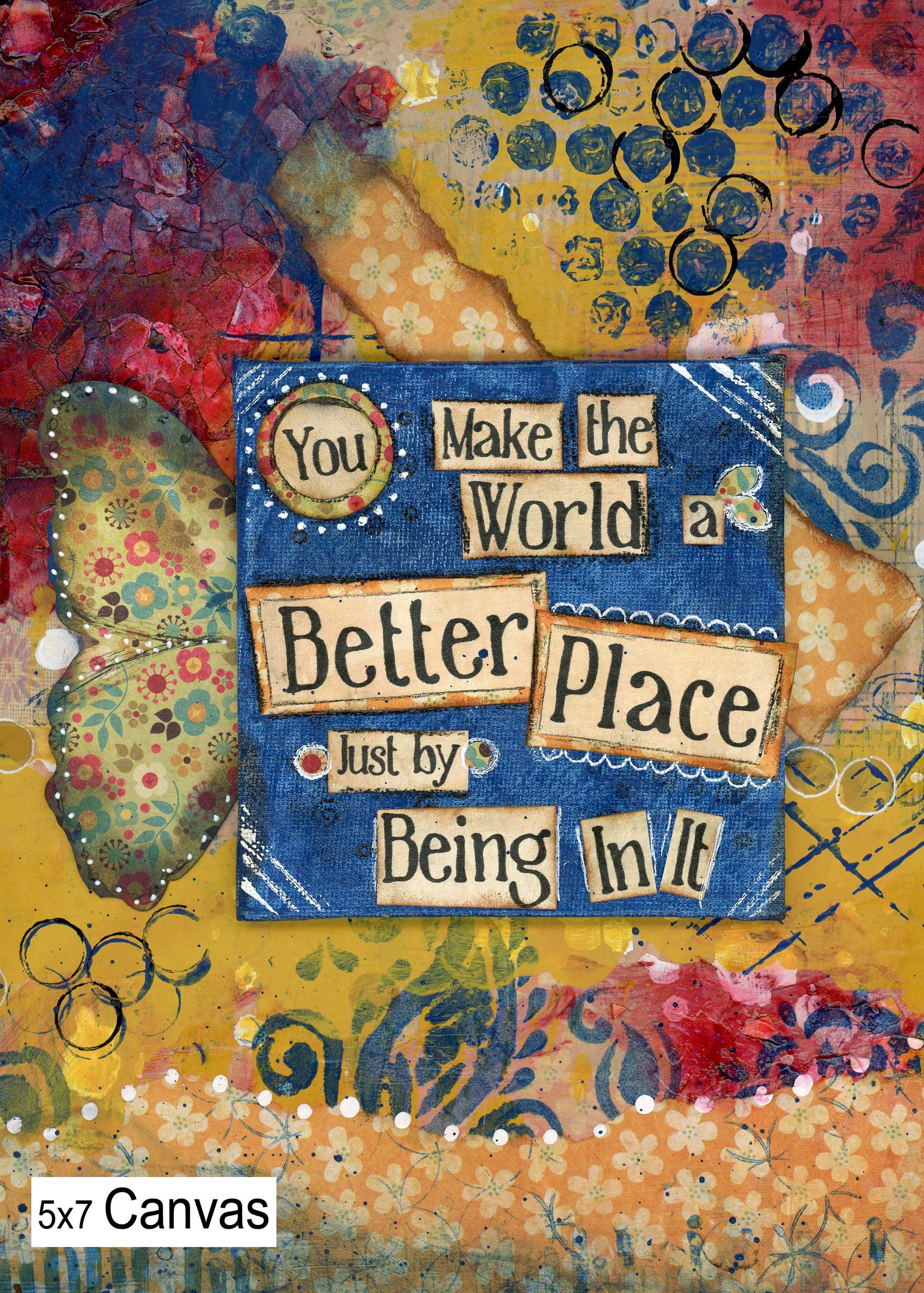 You Make the World a Better Place Mixed Media Art | Etsy