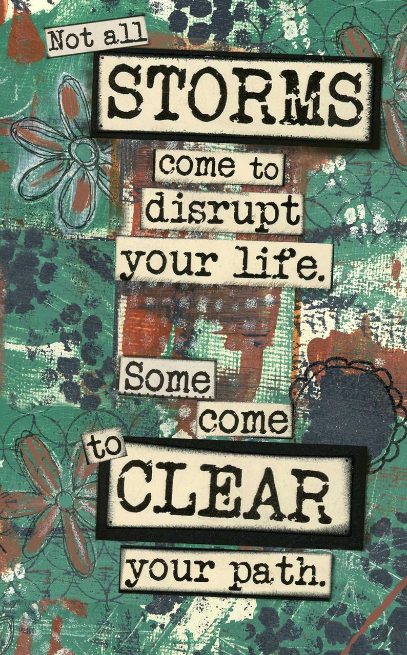 Some Storms Clear Your Path Mixed Media Art Strong Women | Etsy