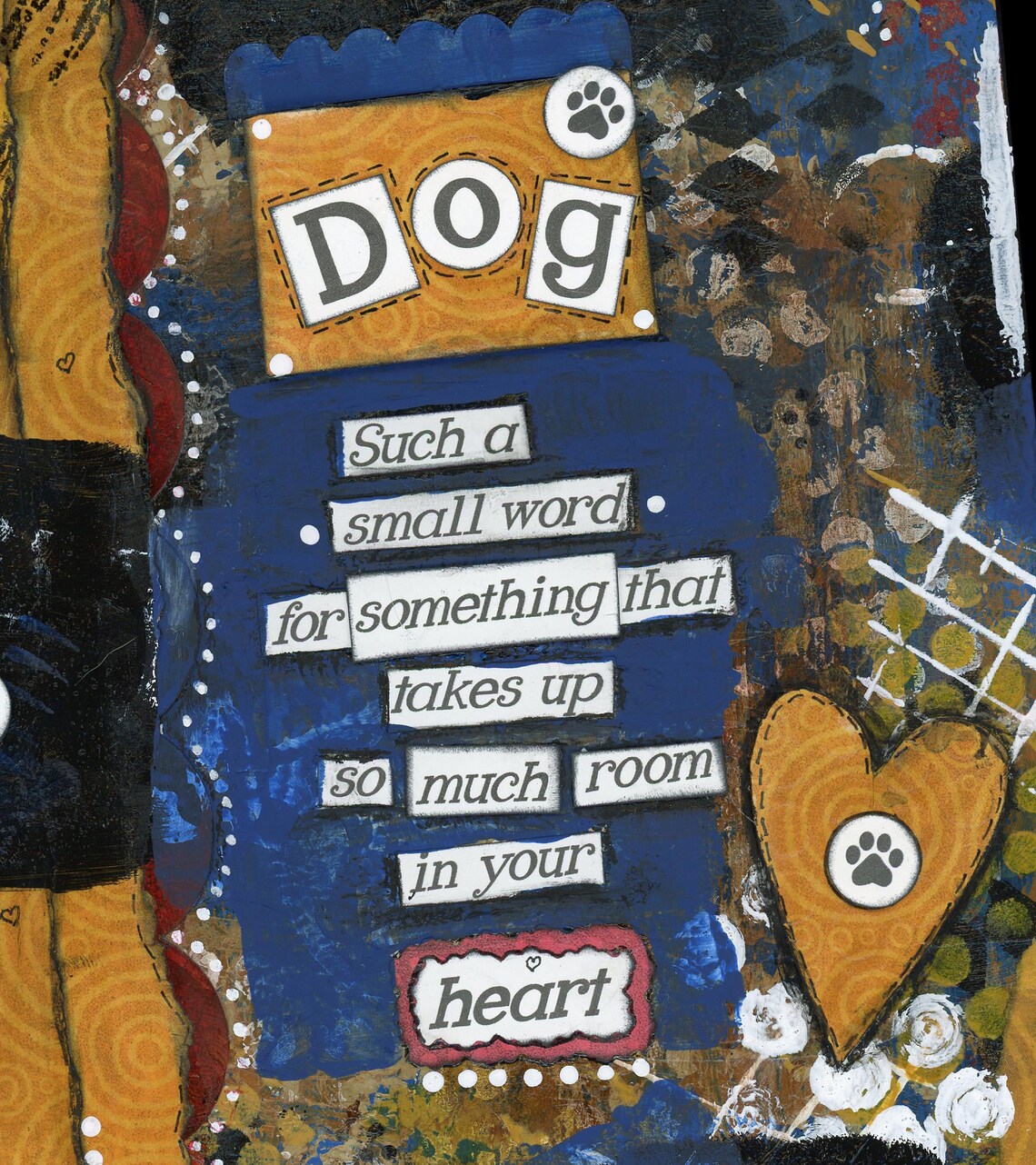 Dog is Such a Small Word Mixed Media Art Dog Quote Dog - Etsy