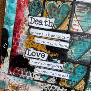 Sympathy Loss of Loved One Mixed Media Art: Grief Gift, Death Memorial ...
