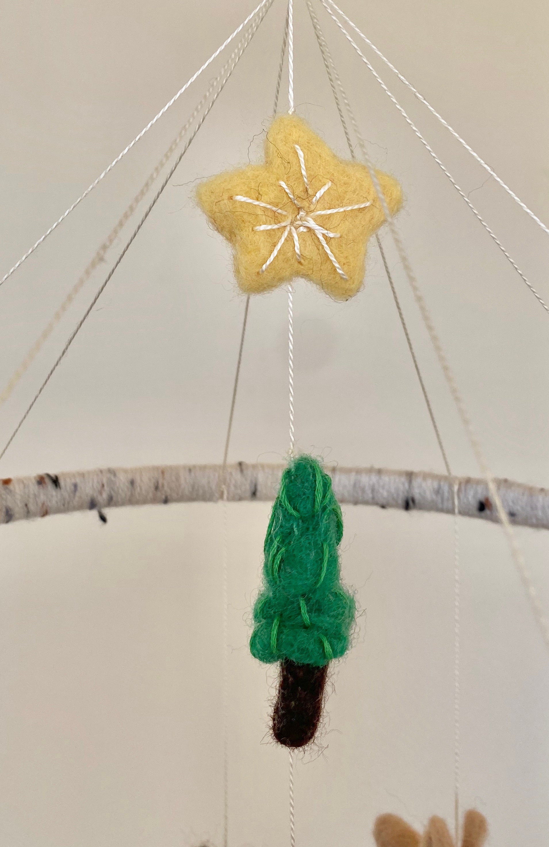 Eight Tiny Reindeer Mobile - Etsy