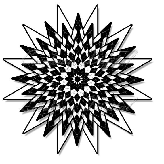 Argyle Star-twelve Pointed-decoration-pdf-svg Cutting File-instant ...