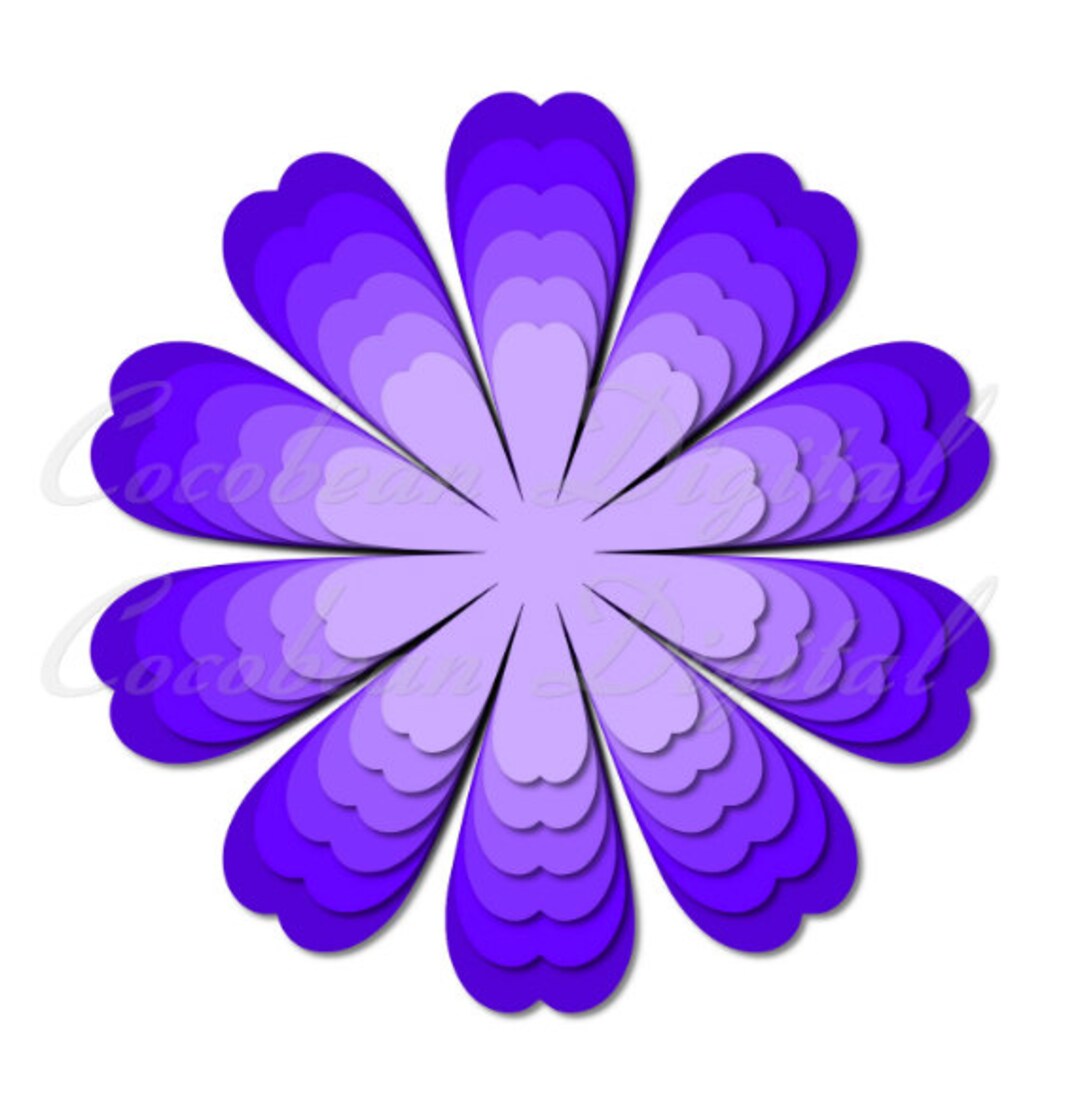 Floral Flower Layered Nested 3dsvg,dxf Digital Cutting File-instant Download - Etsy