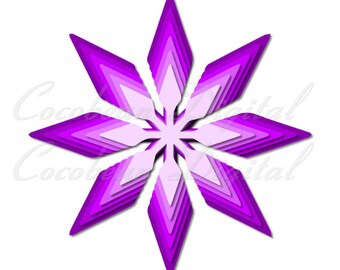 Jagged Flower 3D Layered Nested svg,dxf Digital Cutting File-instant Download - Etsy