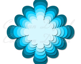 Floral Flower Layered Nested 3dsvgdxf Digital Cutting | Etsy