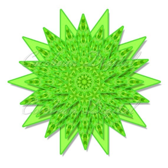 Green Star-decoration-pdf-svg Cutting File-instant Download - Etsy