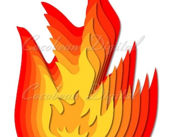 Layered Flames Svg - Etsy
