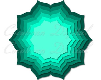 Floral Flower Layered Nested 3dsvgdxf Digital Cutting | Etsy