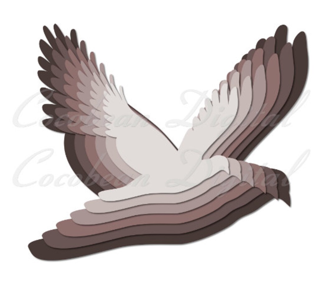 Bird,nested,layered,svg File,dxf File,cut Template,svg Dxf,cut Stencil ...