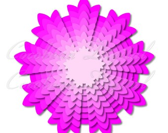 Floral Flower Layered Nested 3dsvgdxf Digital Cutting | Etsy