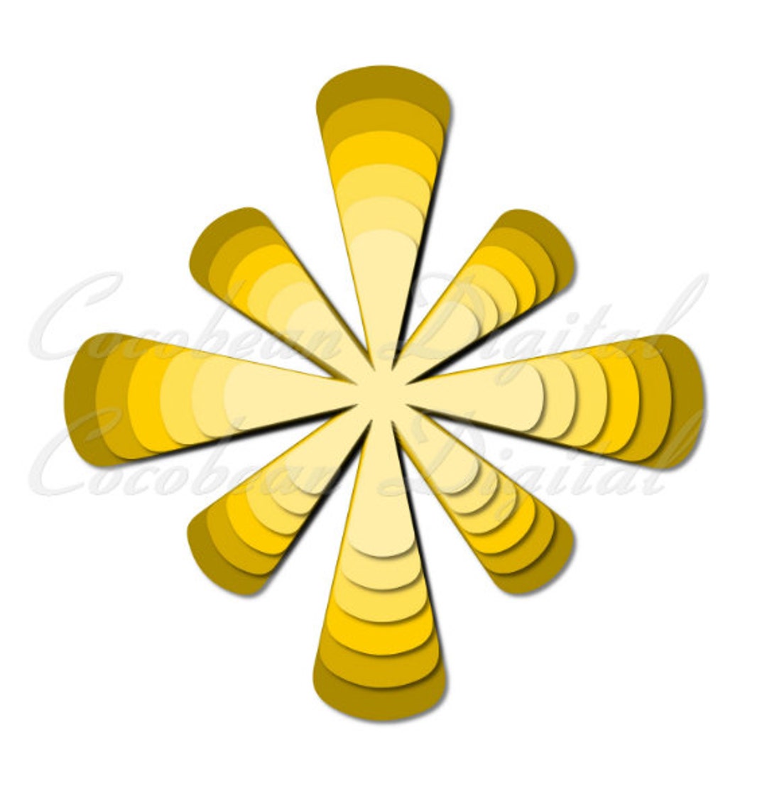 Floral Star Flower Layered Nested 3dsvgdxf Digital Cutting - Etsy