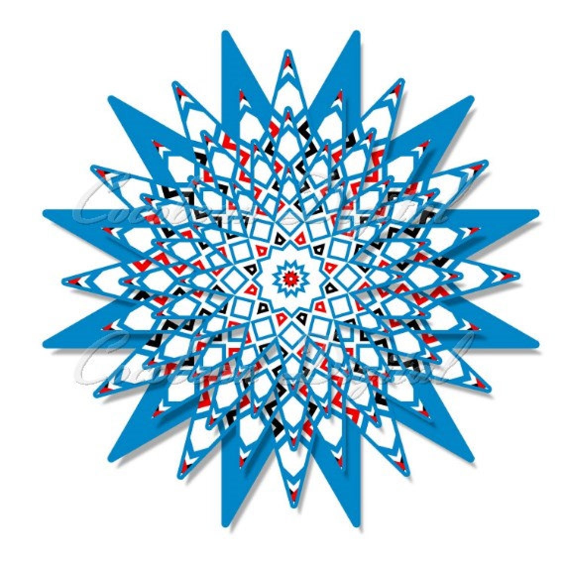 Squares Star-decoration-pdf-svg Cutting File-instant Download - Etsy