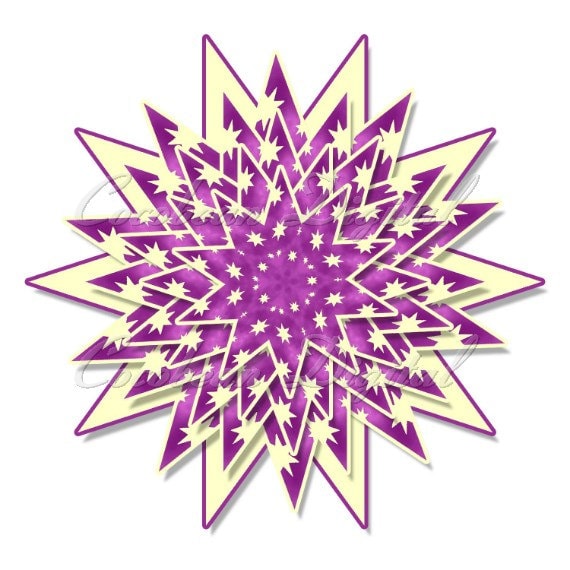 Magenta Star-decoration-pdf-svg Cutting File-instant Download | Etsy