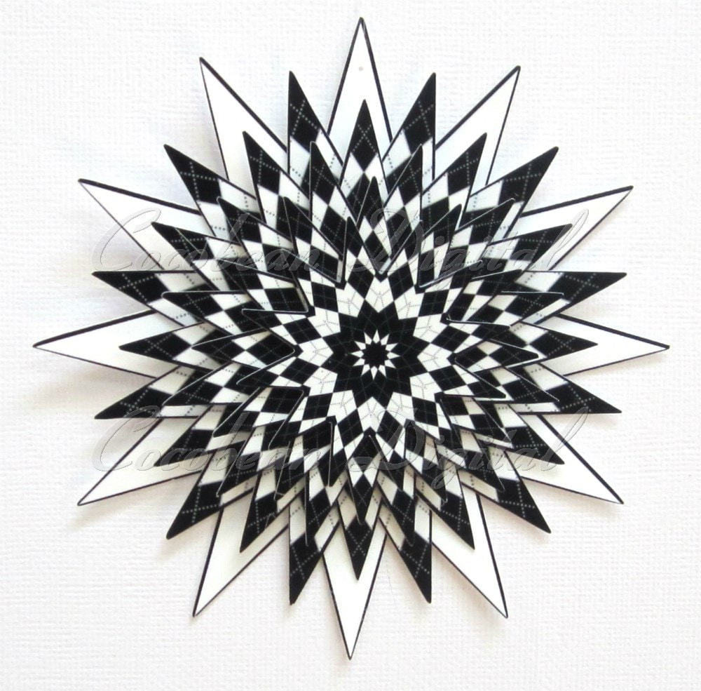 Argyle Star-twelve Pointed-decoration-pdf-svg Cutting File-instant ...
