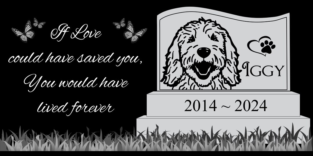 Personalized Granite Pet & Human Memorial Marker: Engraved Garden Stone ...