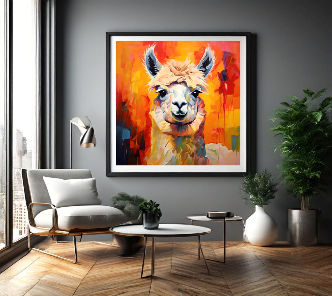 Abstract Alpaca Digital Print: Modern Wall Art Painting Download for ...