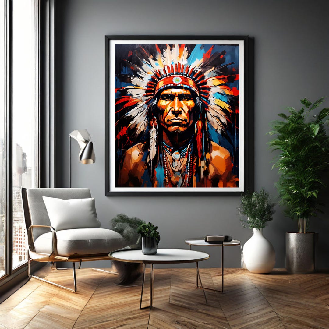 Abstract Native American Apache Inspired Digital Art Print ...