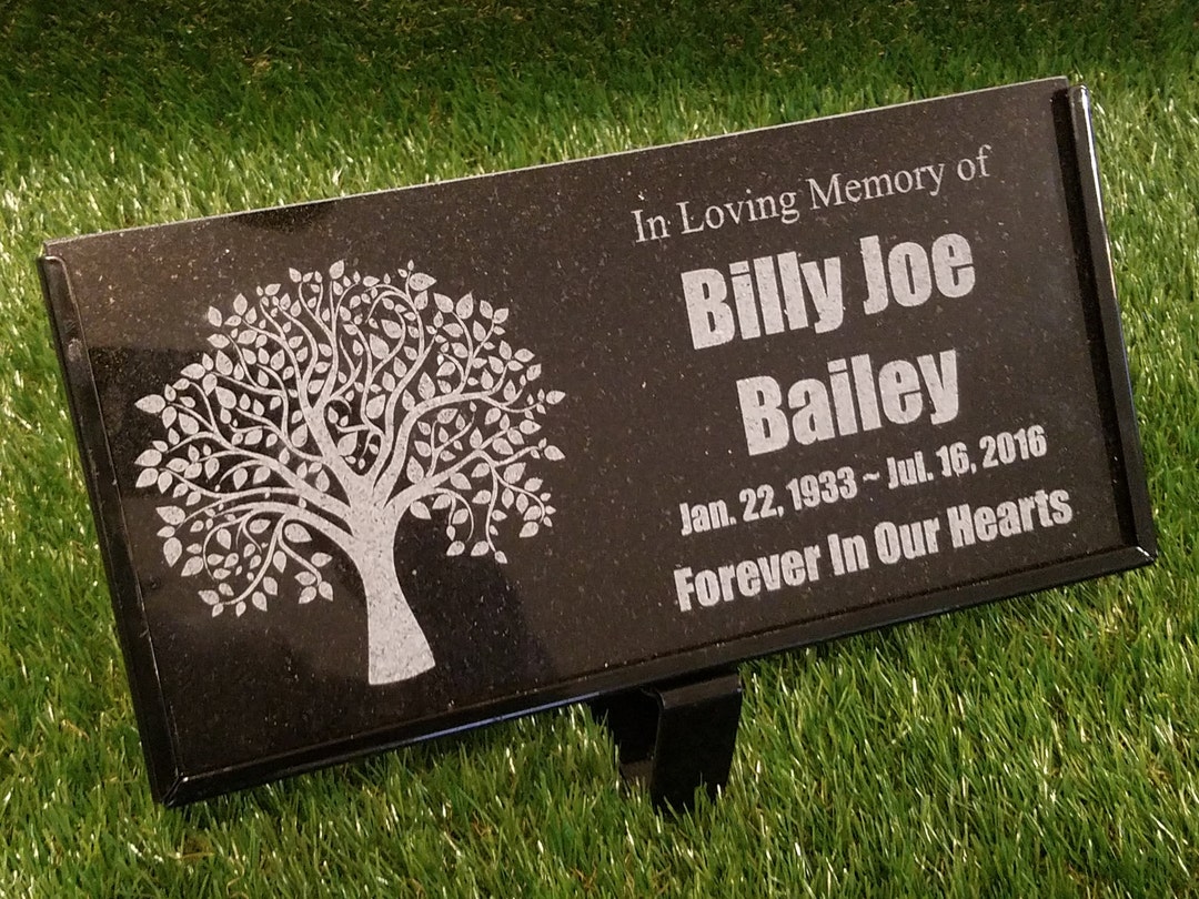 Personalized Engraved Granite Memorial Stone for Tree Planting Ceremony ...