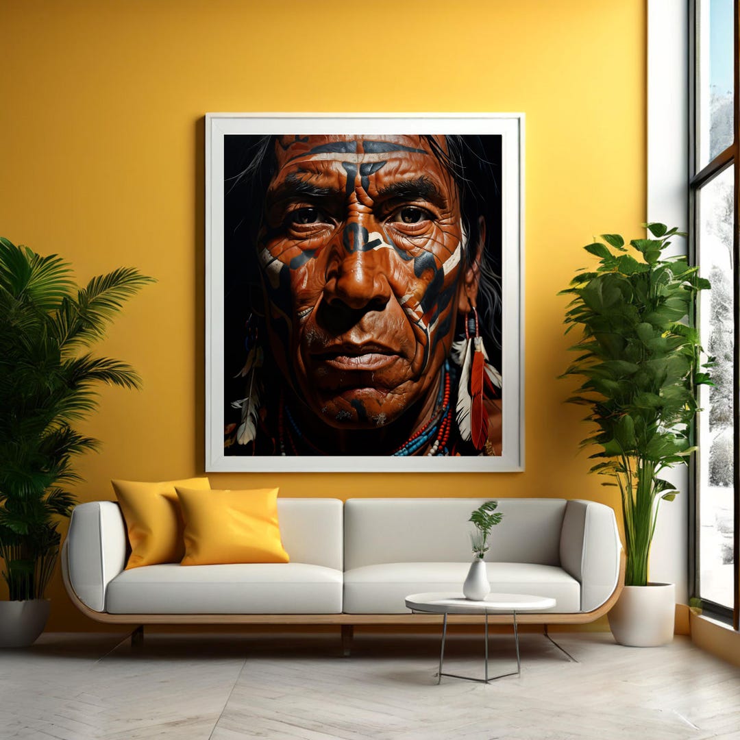 Abstract Native American Inspired Digital Print: Downloadable Wall Art ...