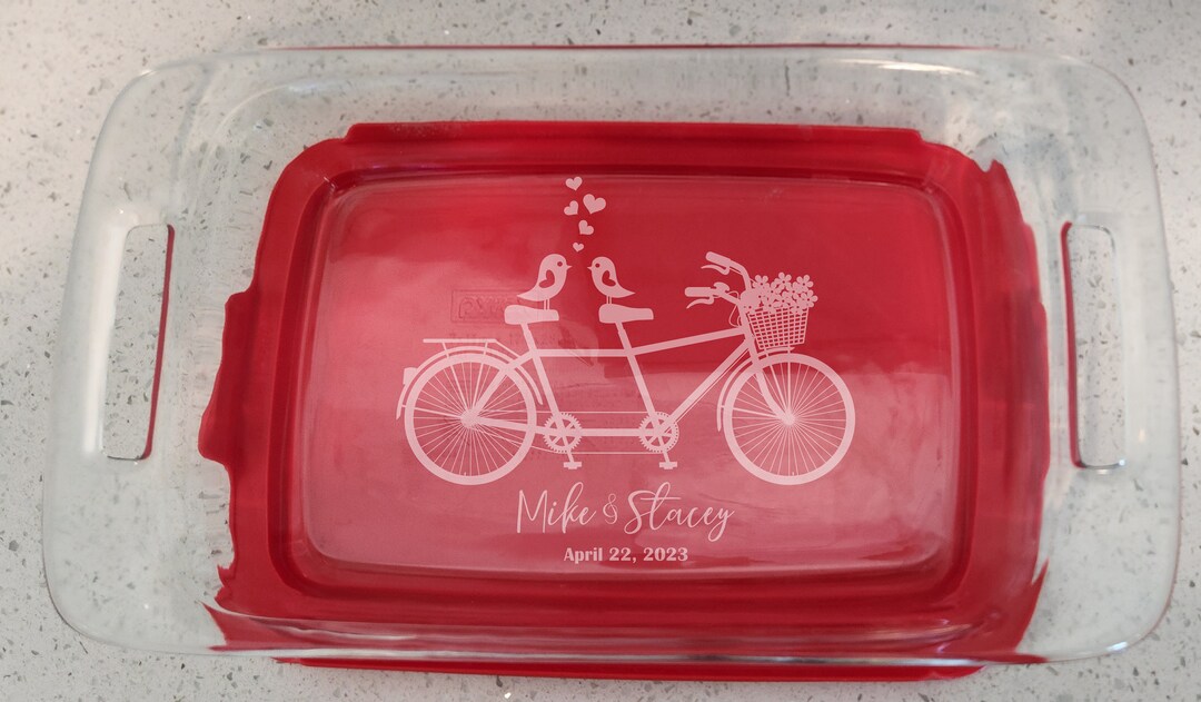 Personalized Pyrex Glass Bakeware Dish 9x13 Laser Engraved Wedding Gift ...
