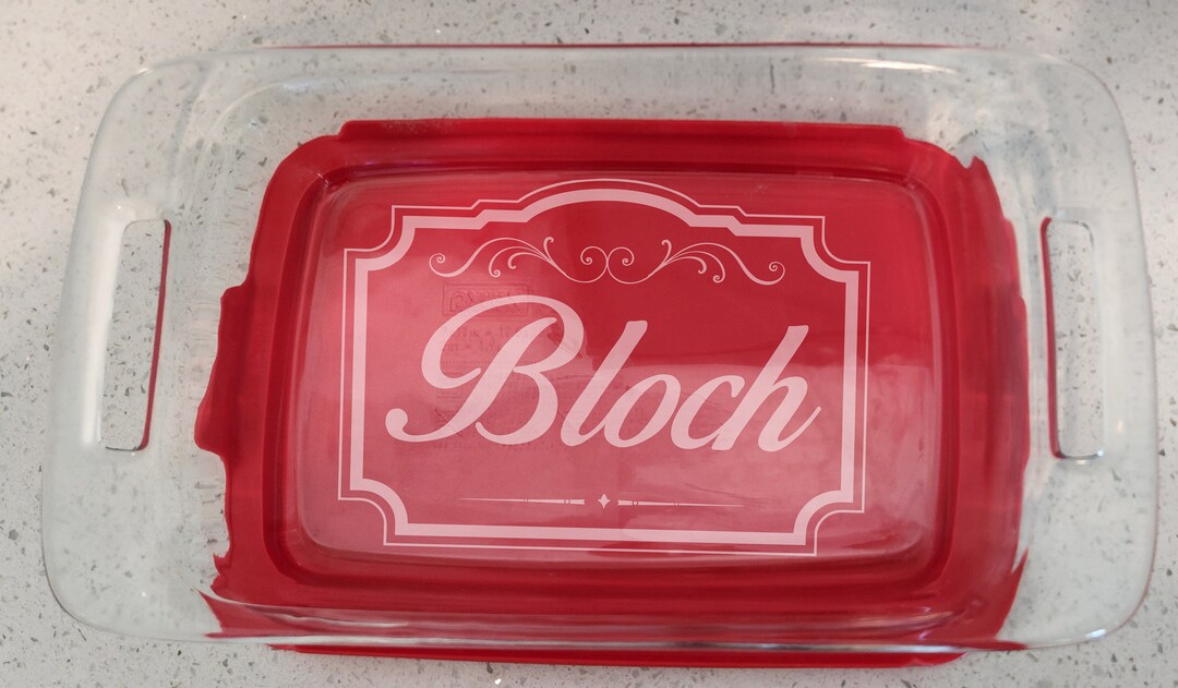 Personalized Laser-engraved Pyrex Glass Bakeware Dish 9x13 - Wedding or ...