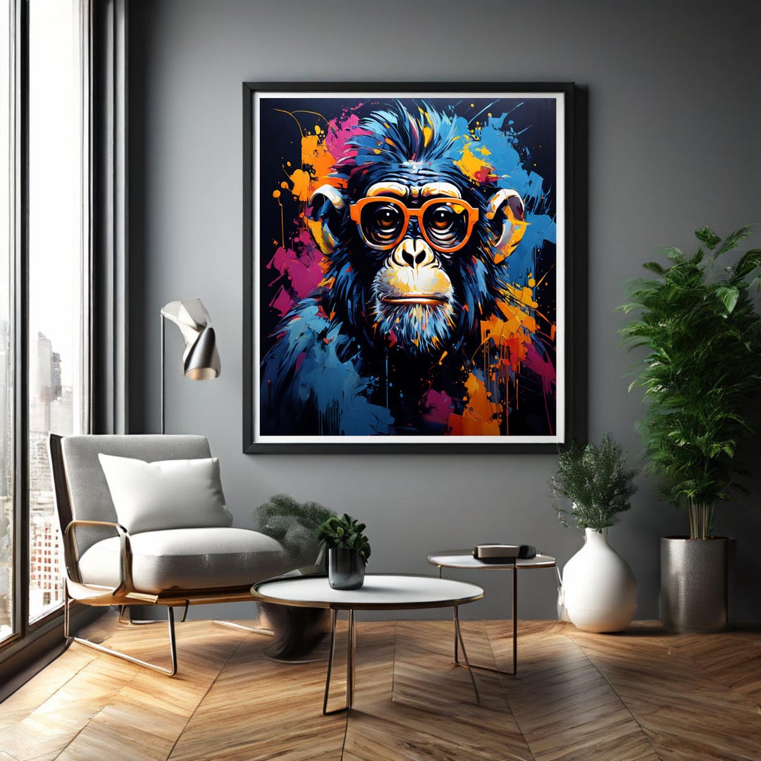 Abstract Painting Digital Download Print Monkey - Etsy