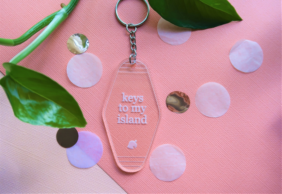 Keys to My Island Keychain, Animal Crossing Inspired Keychain, Vintage ...