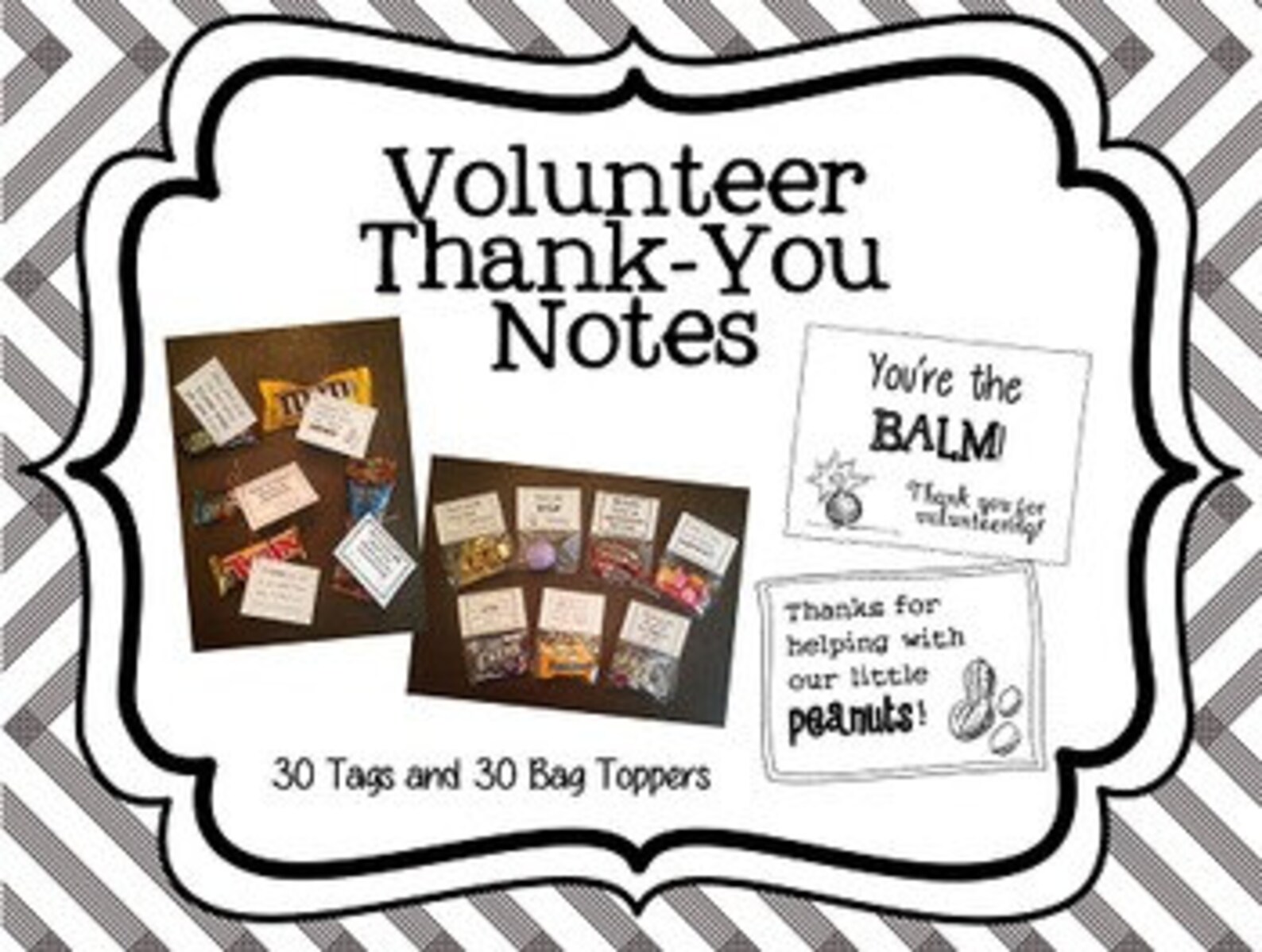 Volunteer Thank-you Gift Tags (doodle Theme) - Etsy