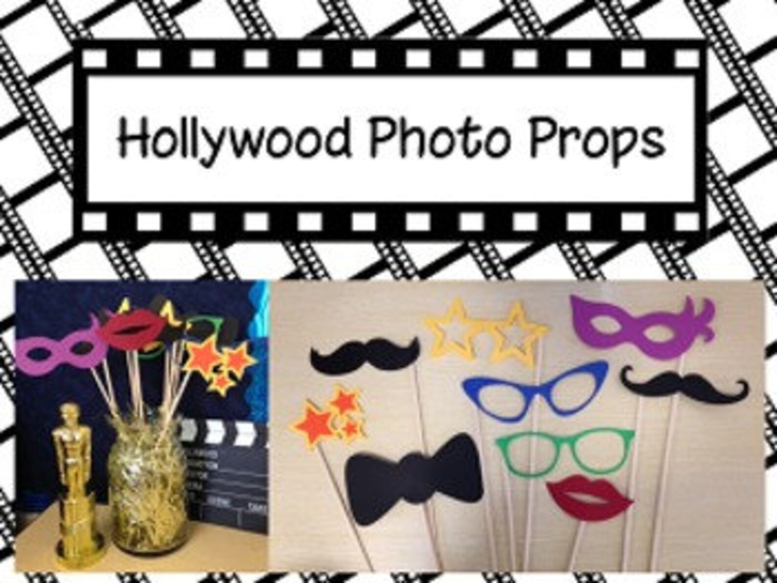 Hollywood Photo Booth Props - Etsy