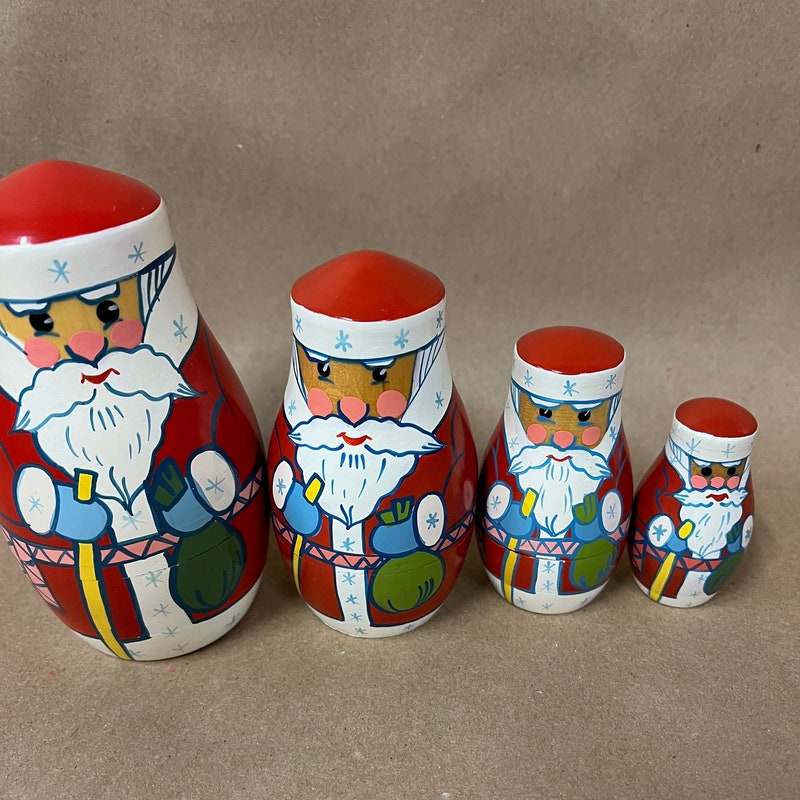 Santa Nesting Dolls - Etsy