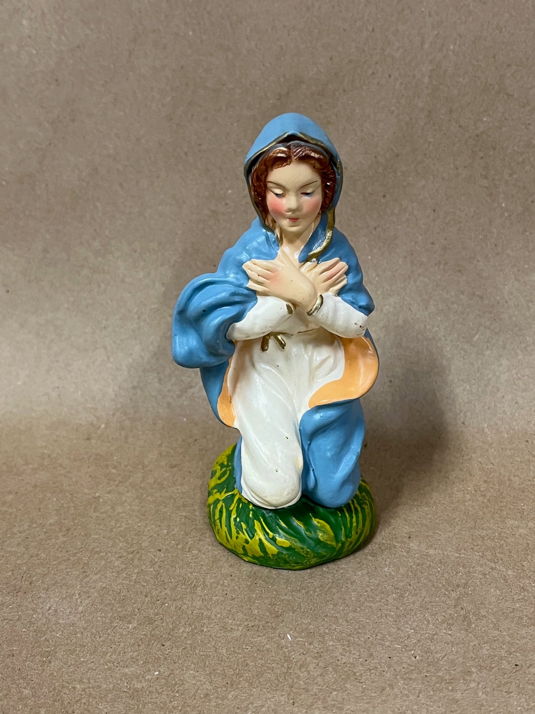 Vintage Paper Mache Mother Mary Figure for Nativity Set/replacement ...