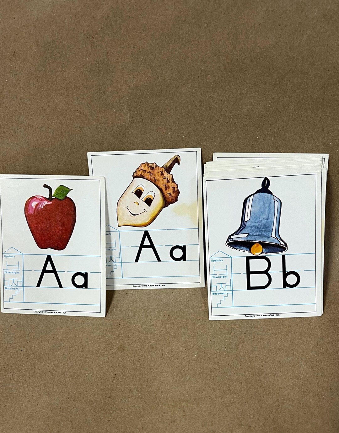 Vintage ABC Flash Cards/abeka Books Alphabet Cards/1970s Manuscript ...