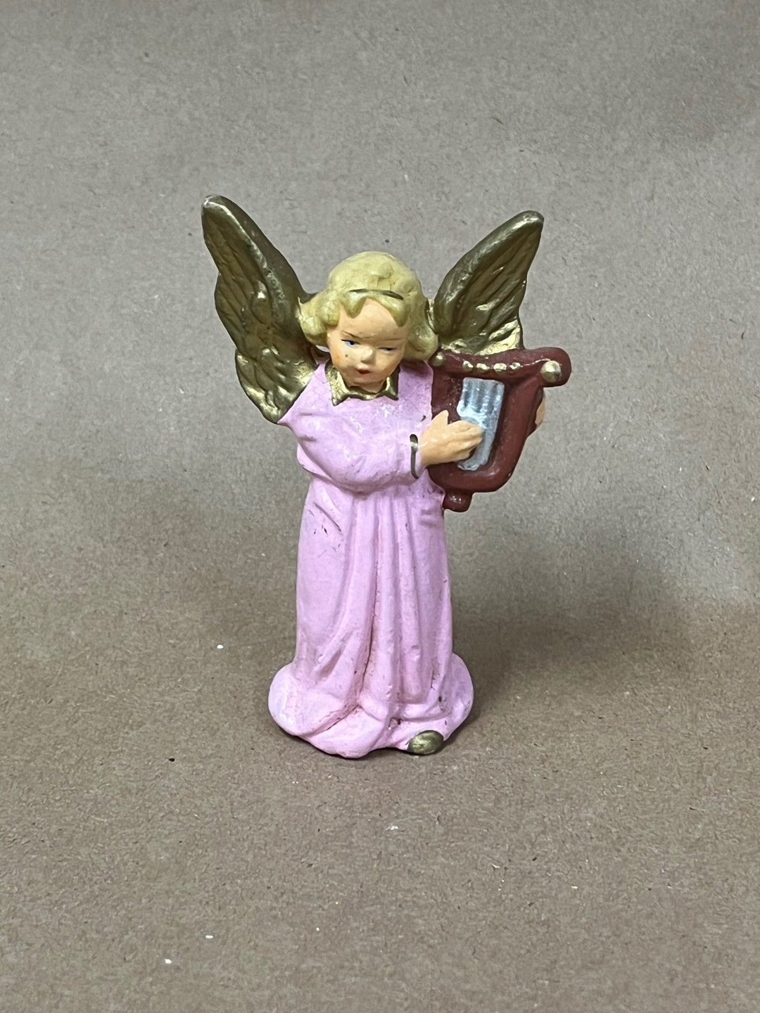 Vintage Angel Figure Playing Harp/ Nativity Set Made in Germany/antique ...