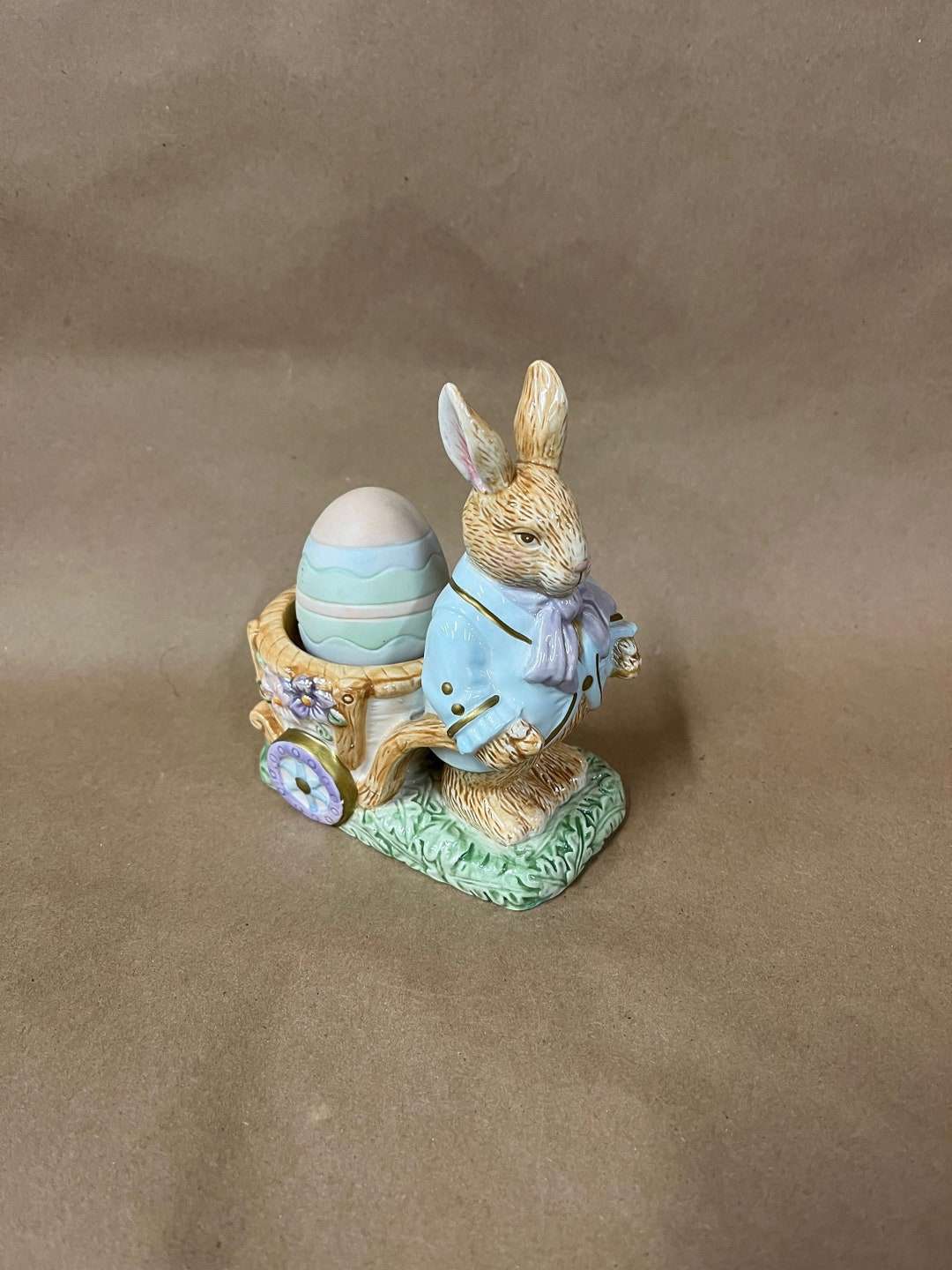 Vintage Avon Rabbit Figure Pulling Cart With Easter Egg/avon Springtime ...