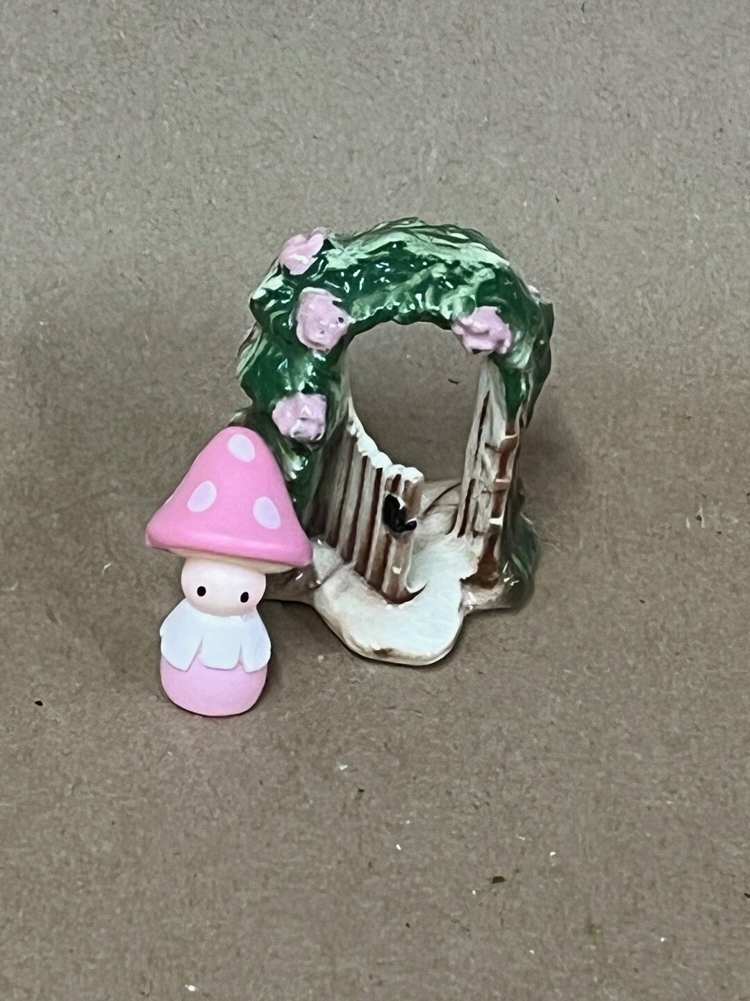 Vintage Porcelain Garden Gate/miniature Garden Gate With Rose Arbor ...