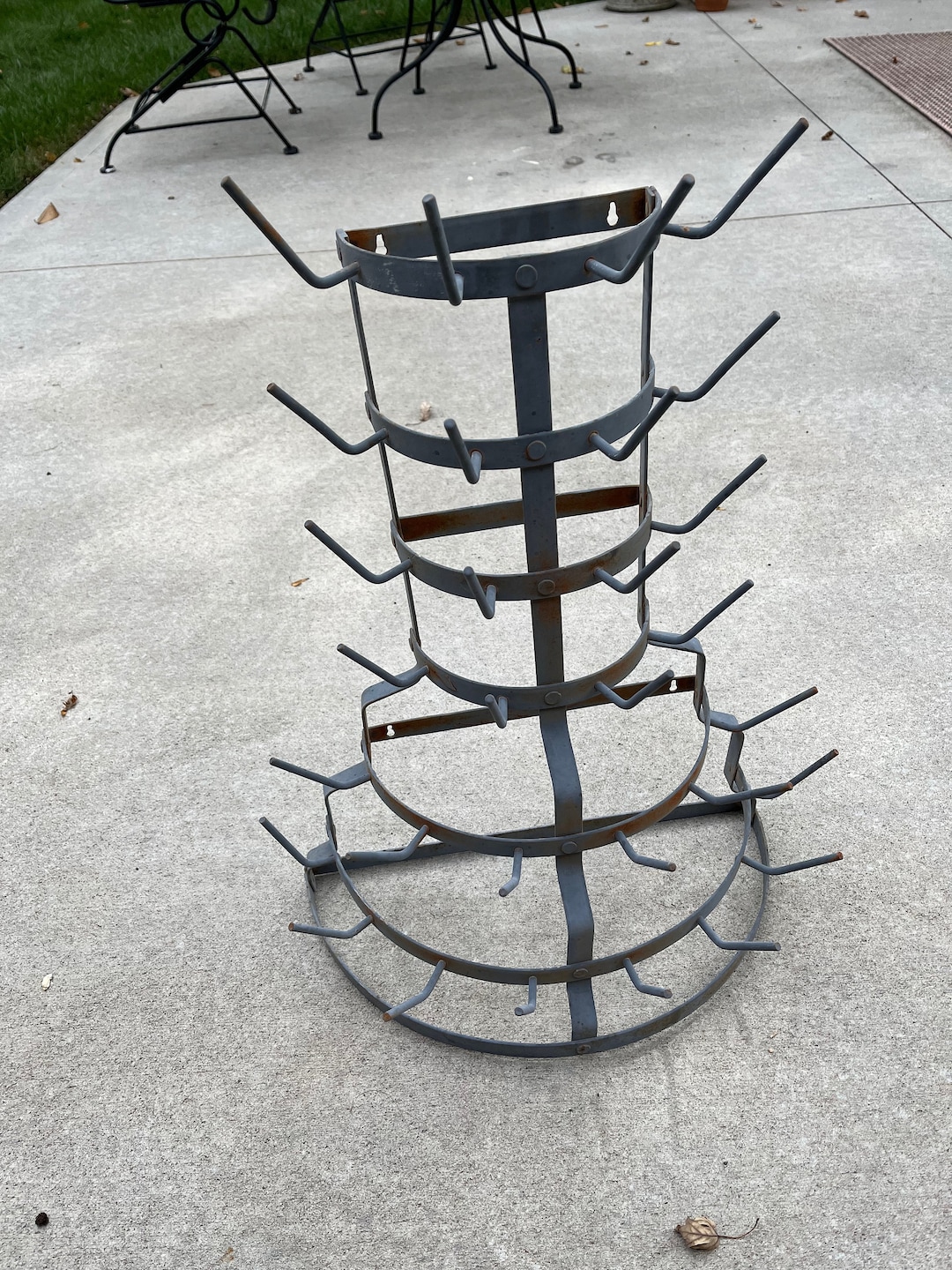 Antique French Bottle Drying Rack/wine Champagne Bottle Rack/flat Back ...