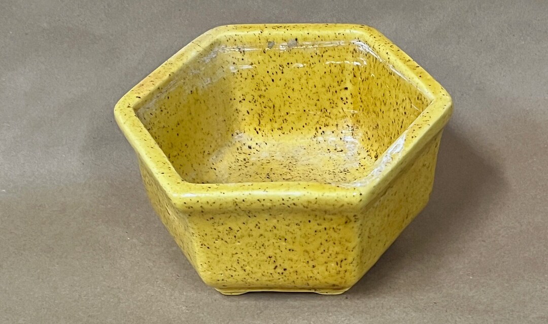 Vintage Haeger Floral Container/4002 USA Pottery/dark Yellow Colored ...
