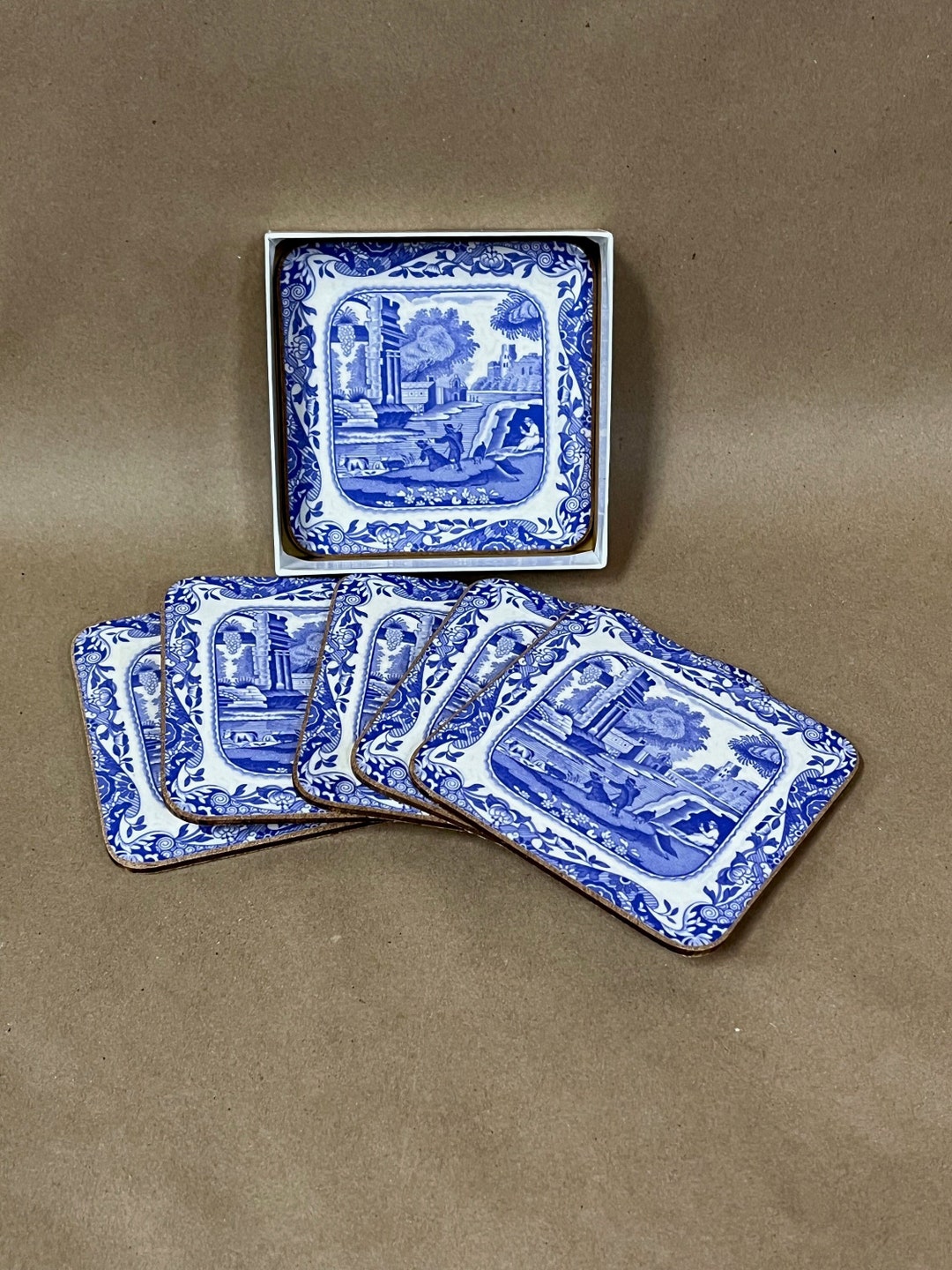 Spode Blue Room Collection Set of 6 Coasters/blue and White - Etsy