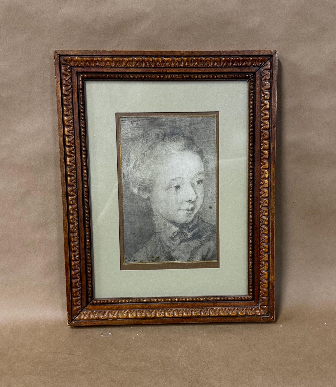 Portrait Print in Frame/drawing Portrait of the Daughter of Balthasar ...