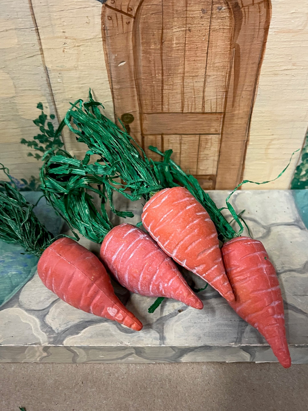Set of 4 Carrots for Easter Decor or Spring Arrangement/plastic Carrots ...