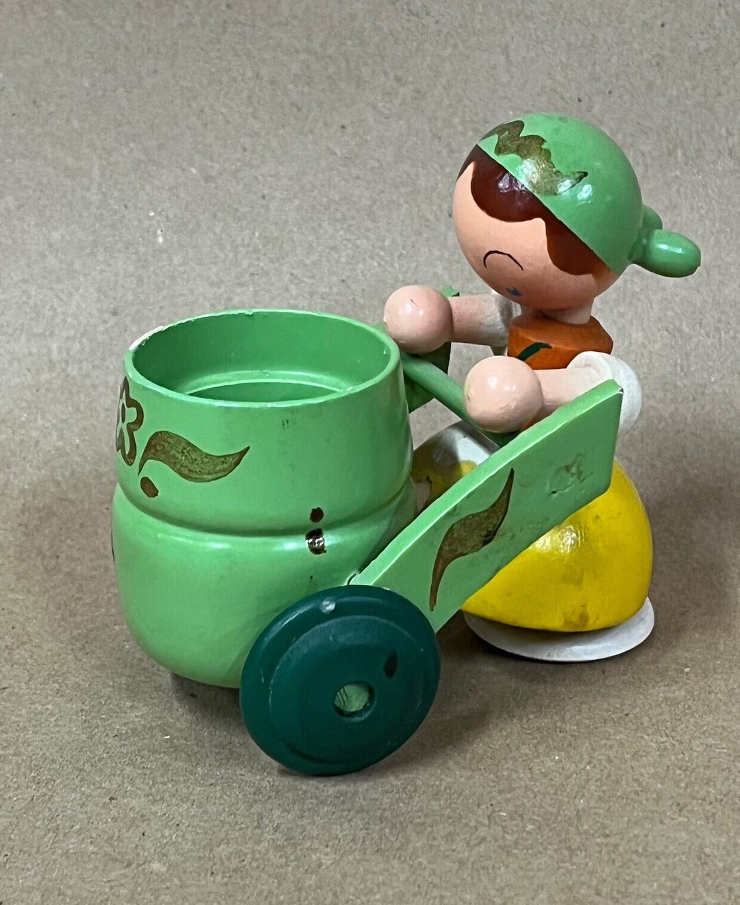 Toothpick Holder Doll/wooden Figure With Barrel for Toothpicks/vintage ...