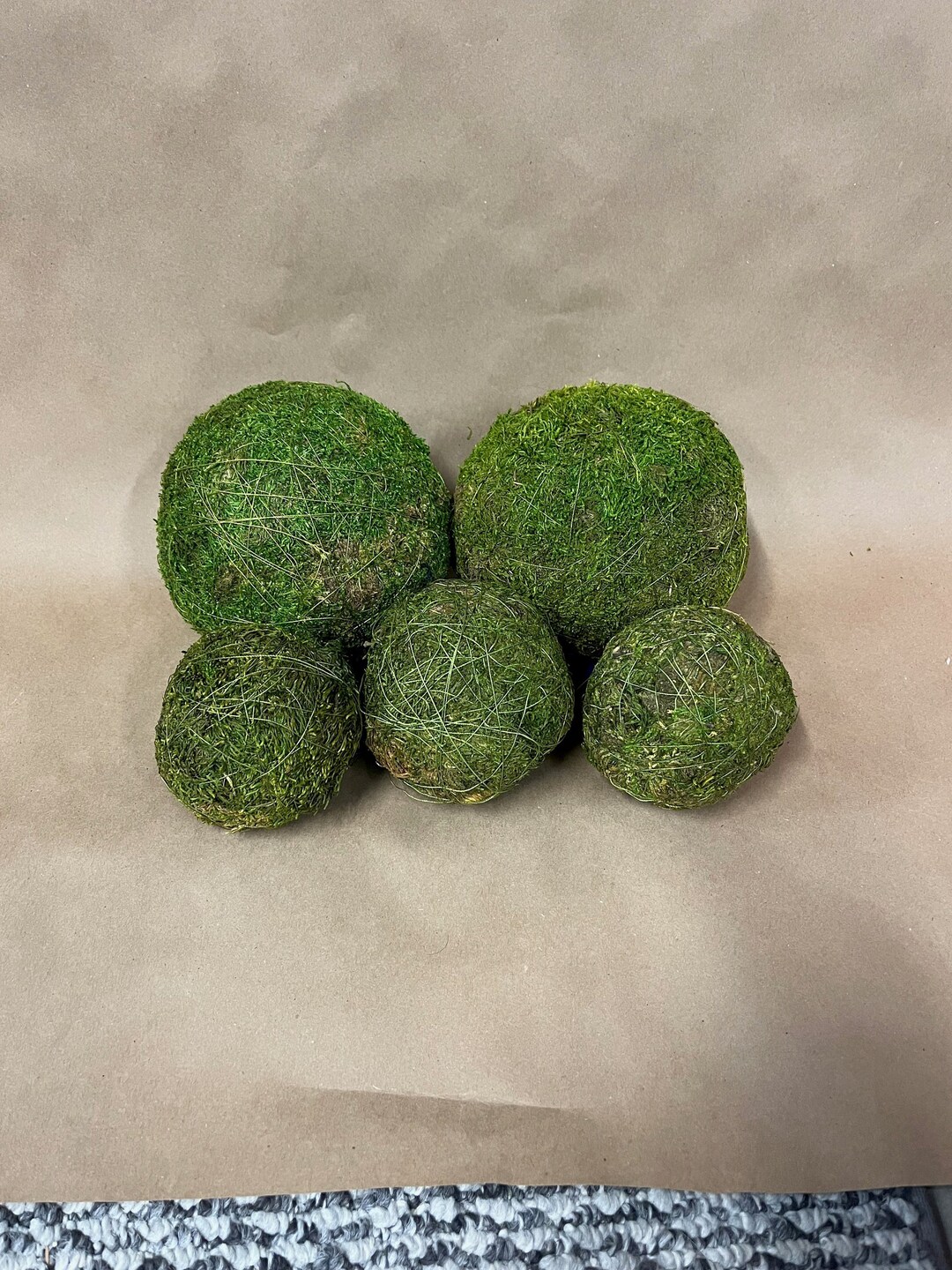 Lot of 5 Moss Balls/6 and 4 Preserved Moss Balls/floral Supplies/moss ...